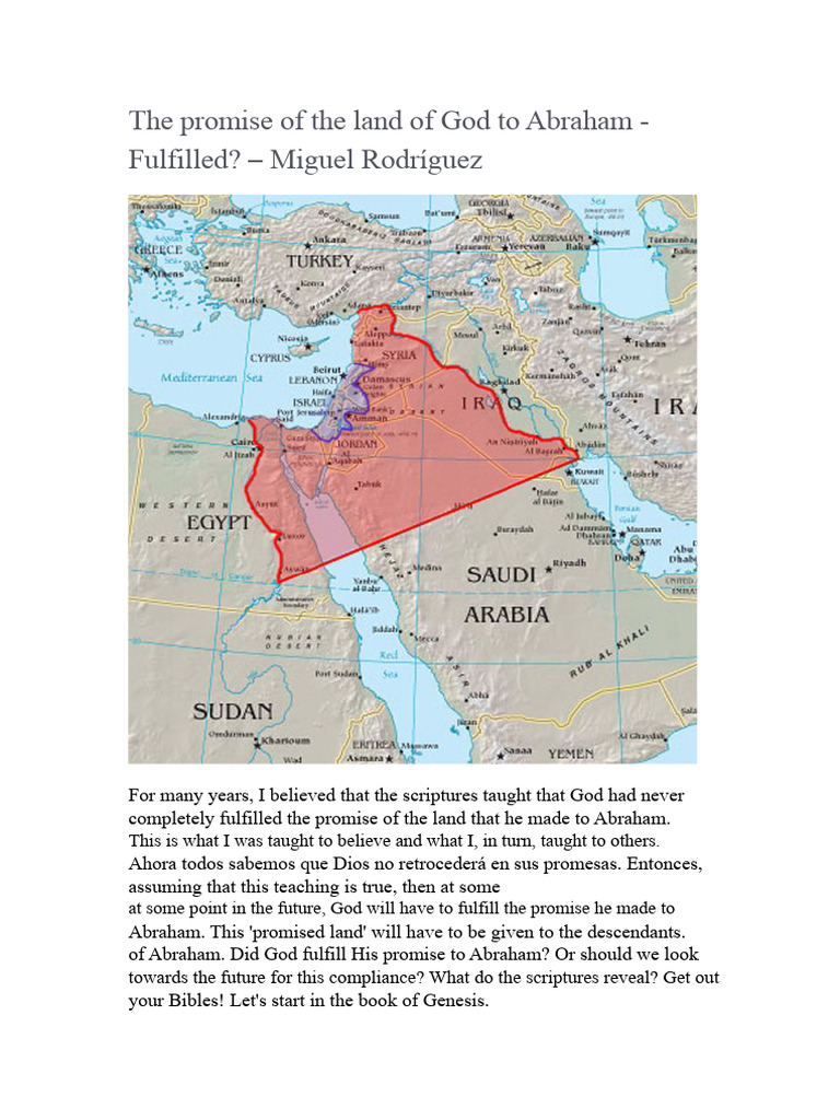 The Promise of God's Land To Abraham - Article | PDF | Abraham | Book ...