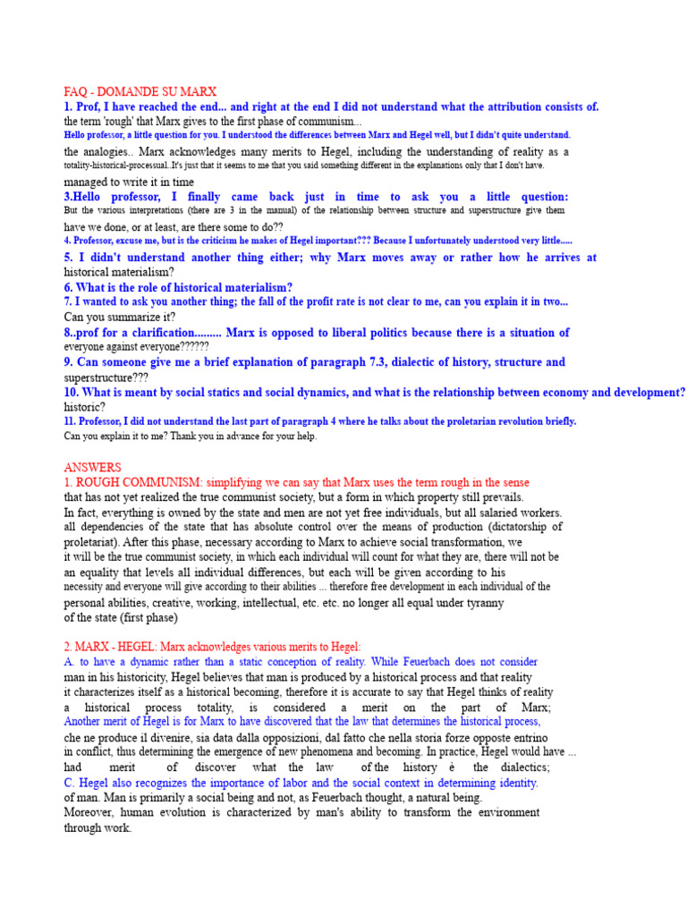 Marxism: Key Concepts and Critiques | PDF | Karl Marx | Georg Wilhelm ...