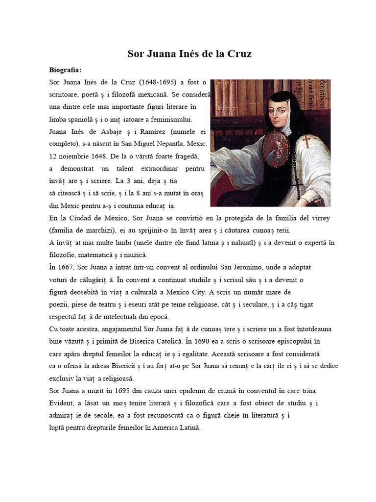 Sor Juana Inés de La Cruz-1 | PDF