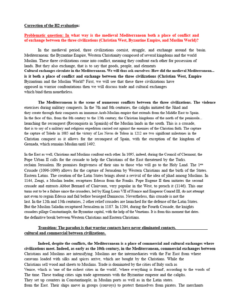 Medieval Mediterranean: Conflict & Exchange | PDF | Crusades ...