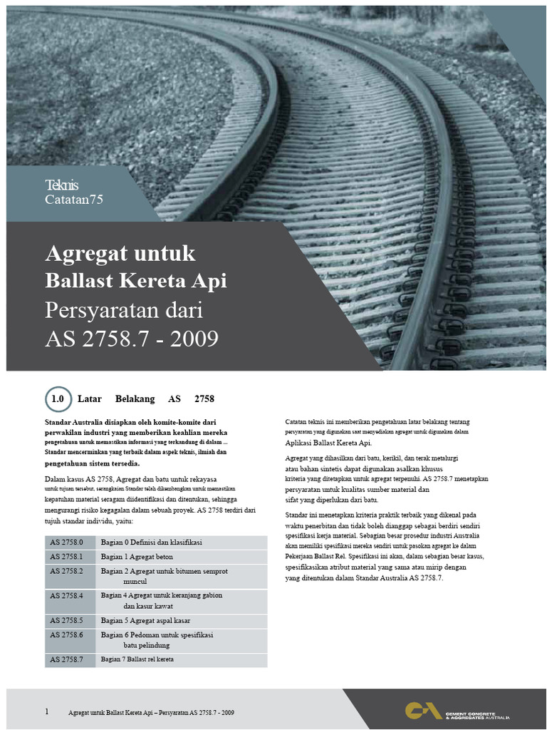 Sifat Ballast Kereta Api | PDF