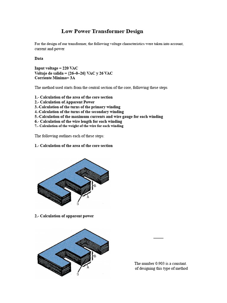 Low Power Transformer Design Guide | PDF | Transformer | Ac Power