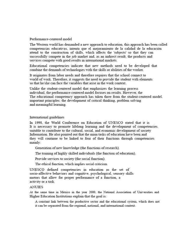 Competency-Based Education Model Overview | PDF | Educational ...