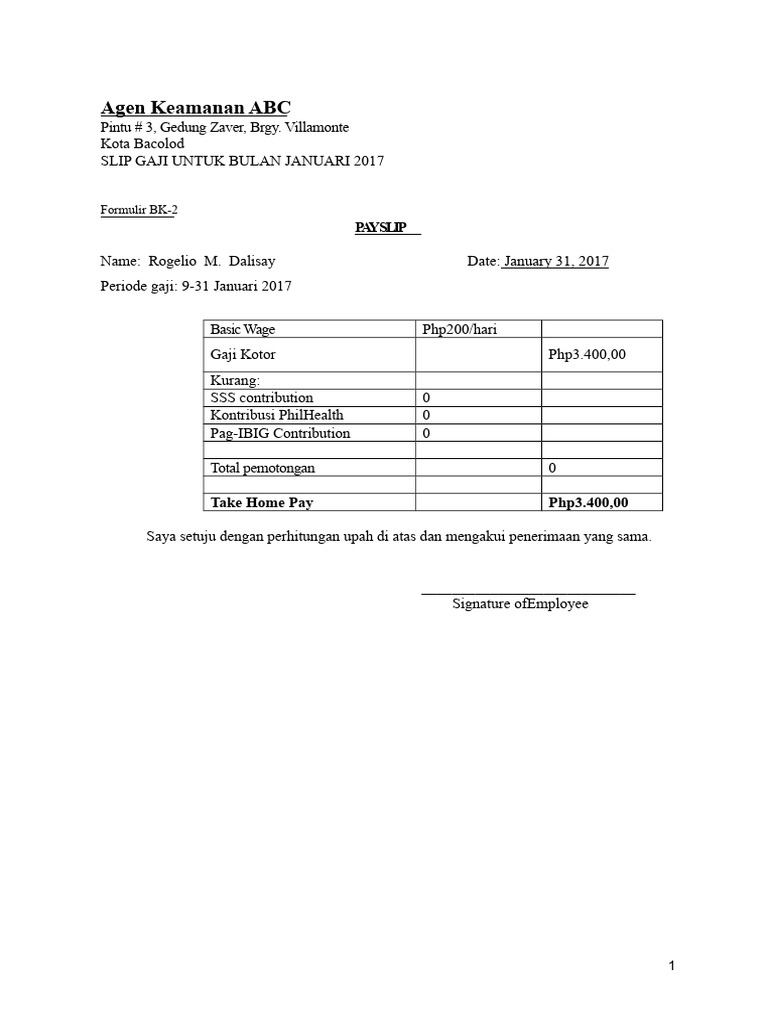 Slip Gaji | PDF