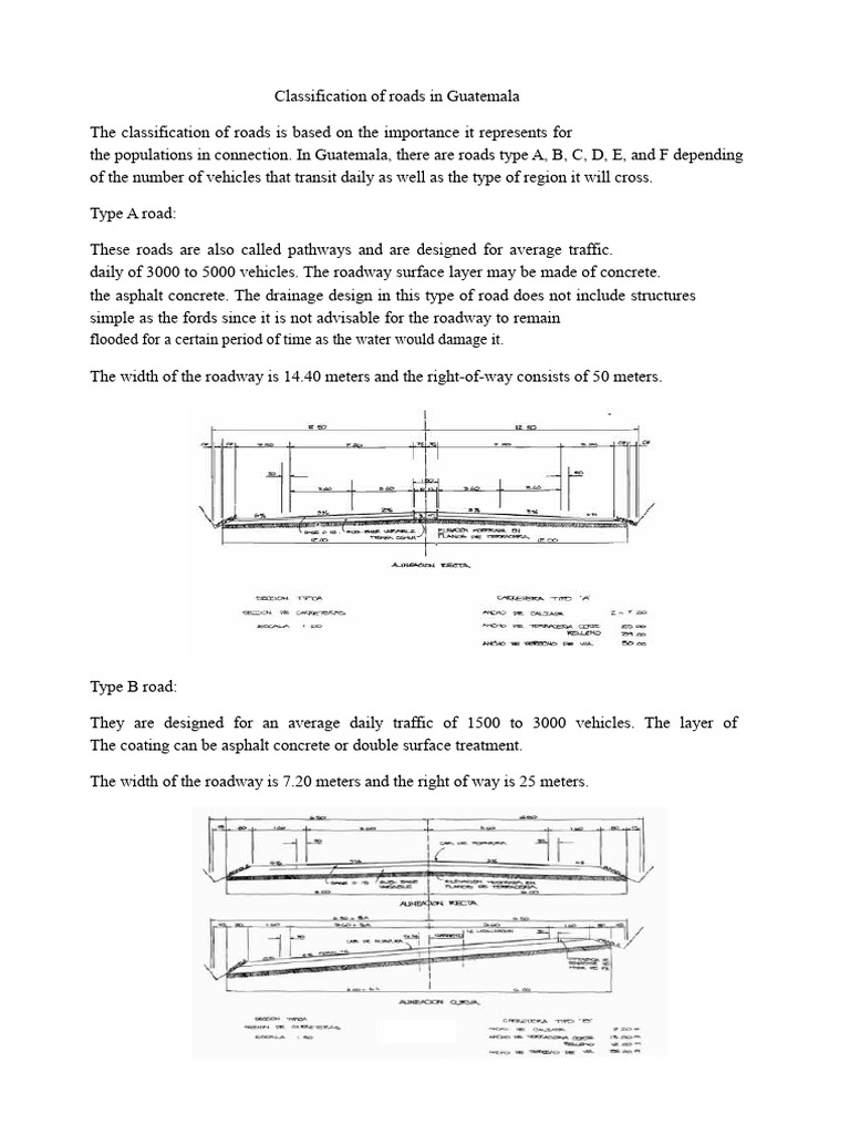 Road Classification in Guatemala | PDF | Road | Headlamp