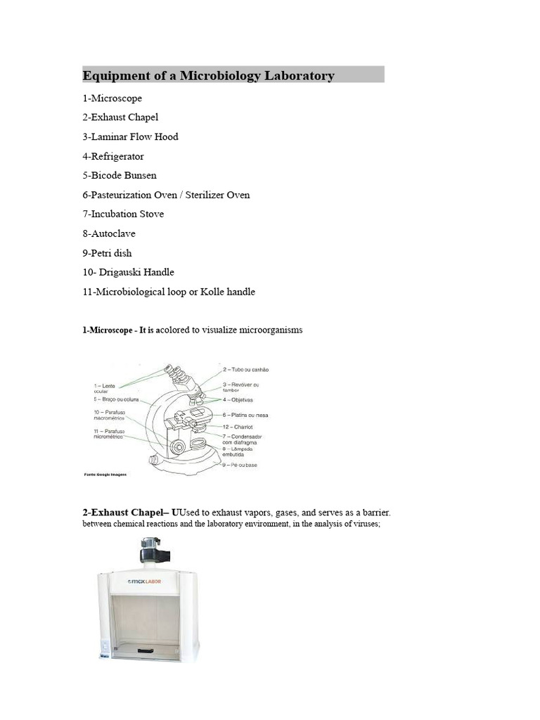 Essential Microbiology Lab Equipment | PDF | Sterilization ...