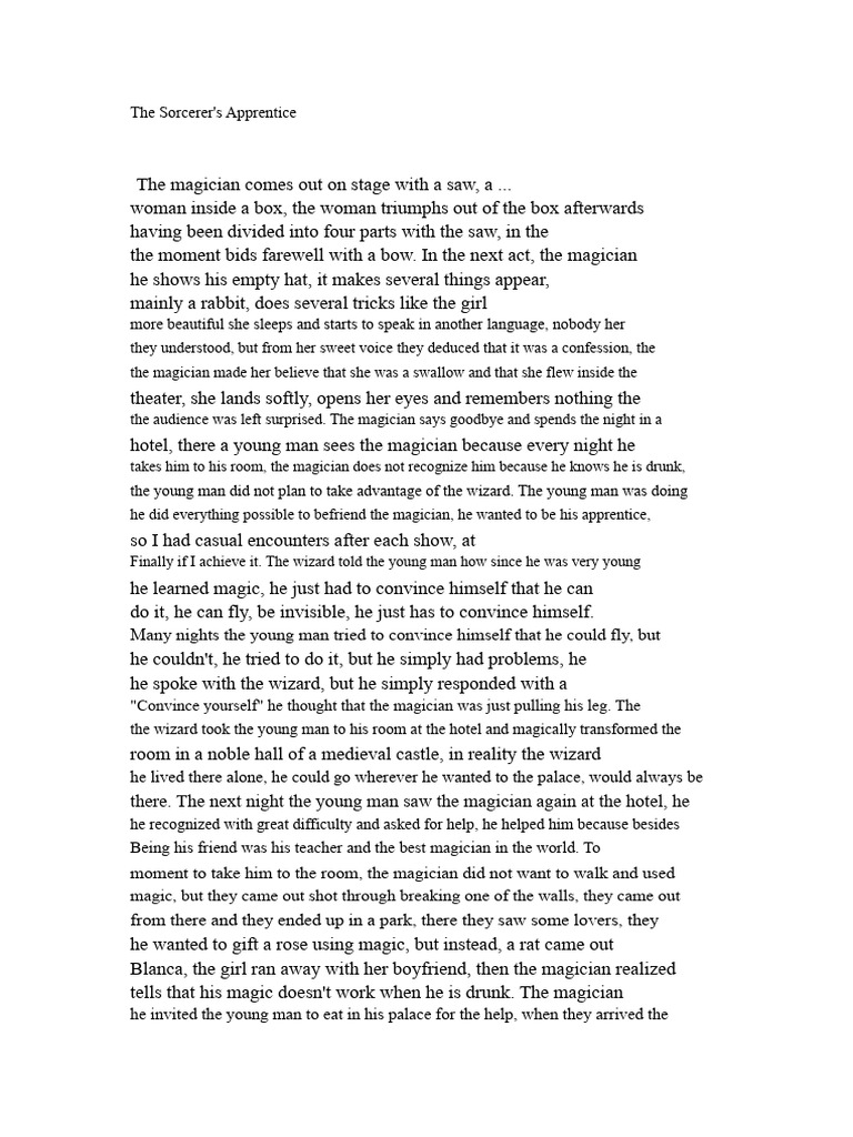 The Apprentice Wizard | PDF | Magician (Fantasy)