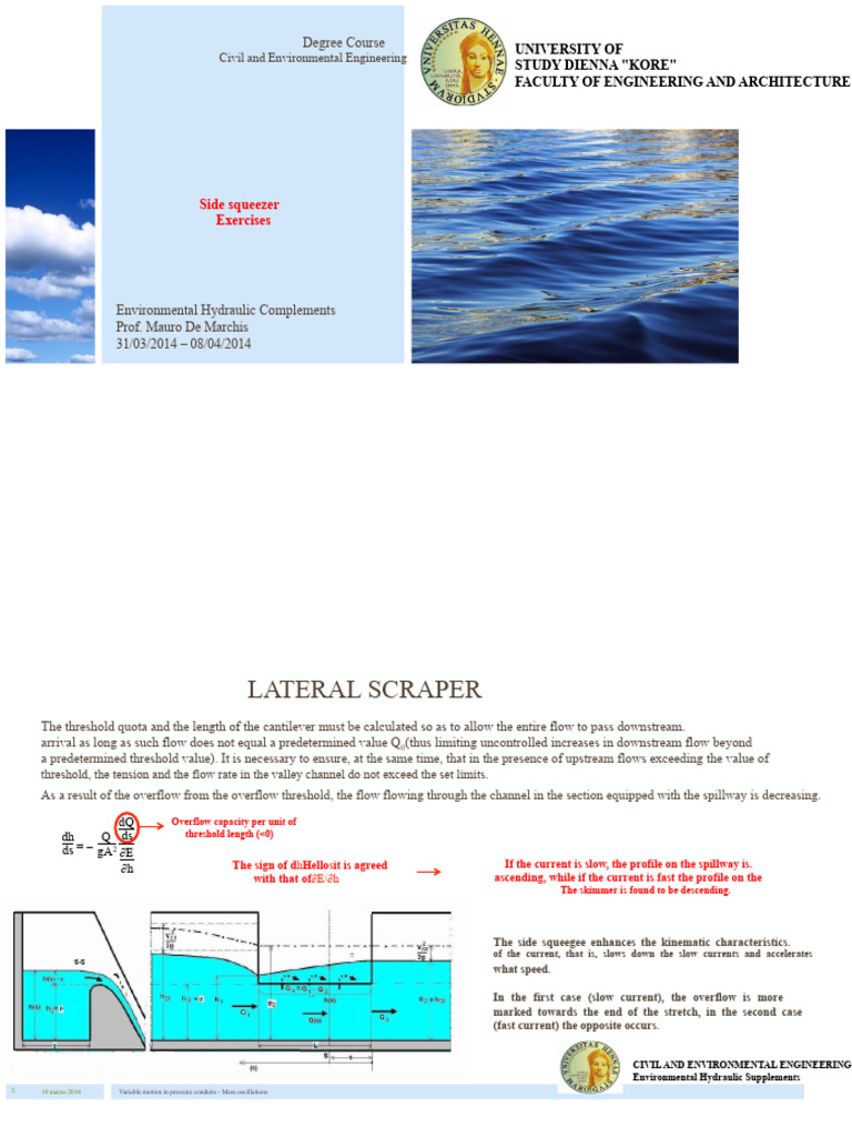 Lesson 11 Side Skimmer | PDF | Spillway | Water