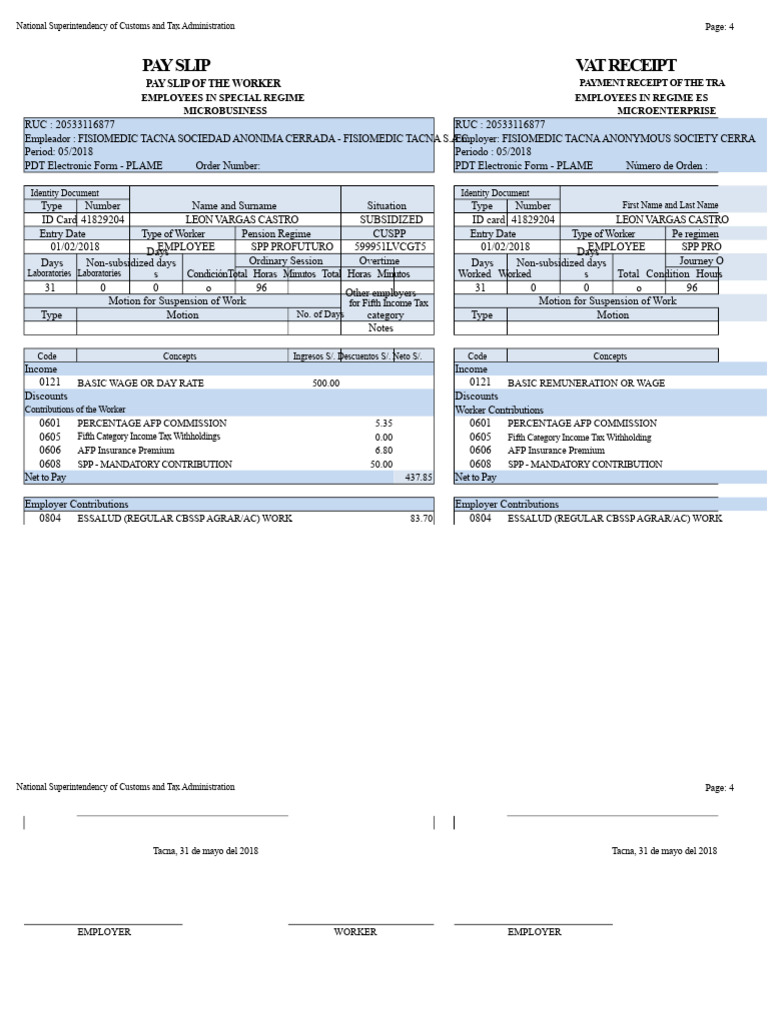 Pay Slip | PDF | Payroll | Taxes
