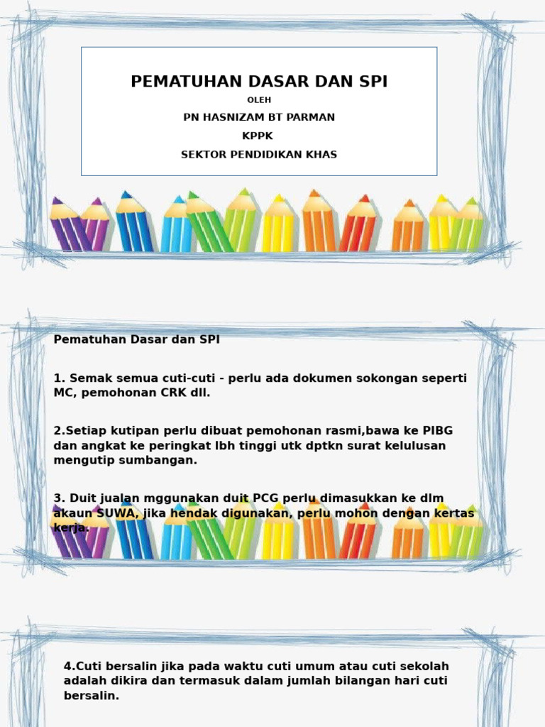 Pematuhan Dasar Dan Spi | PDF