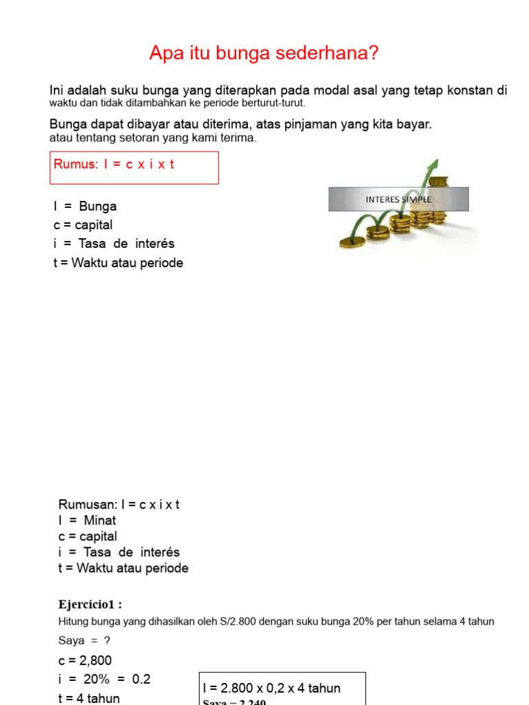 Panduan Bunga Sederhana dan Majemuk | PDF