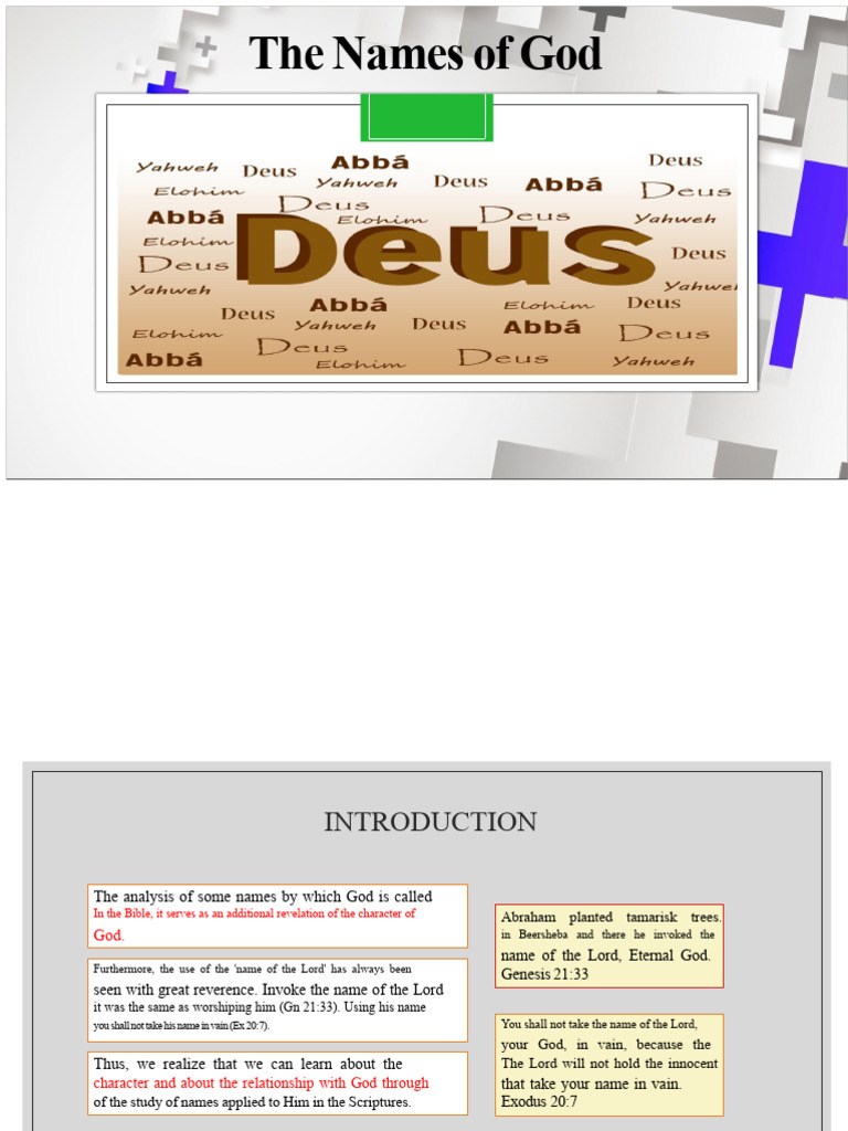 The Names of God | PDF | Names Of God In Judaism | Names Of God