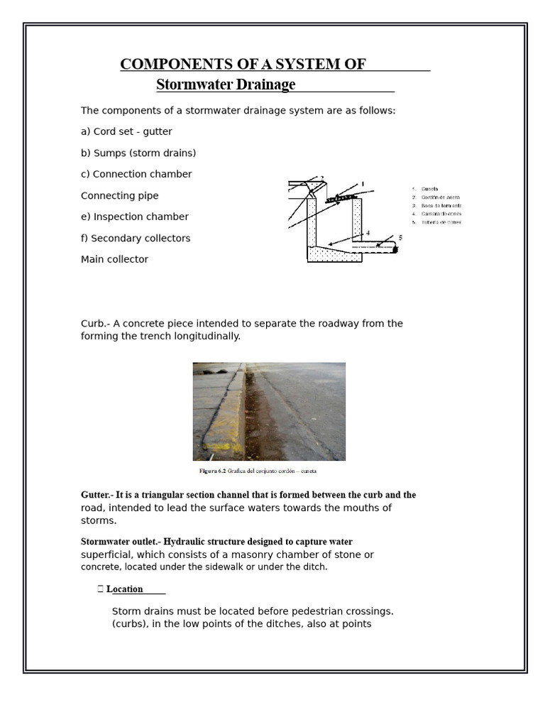 Components of A Storm Drainage System | PDF | Storm Drain | Drainage Basin