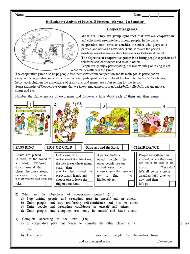 Cooperative Games for Physical Education | PDF