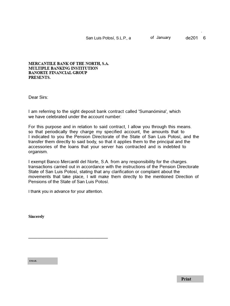 PCP Letter Banorte 3 | PDF