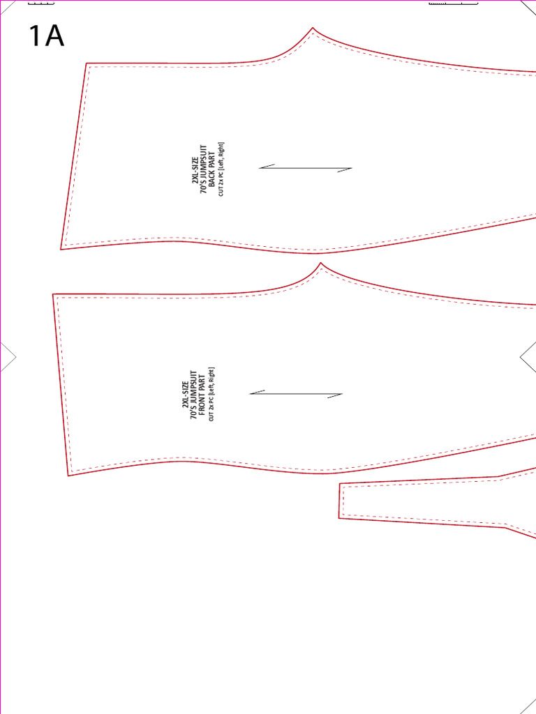 Jumpsuit A0 2xl Size Pattern | PDF