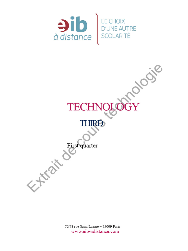 Excerpt From 3rd Year Technology Course | PDF | Microcomputers ...