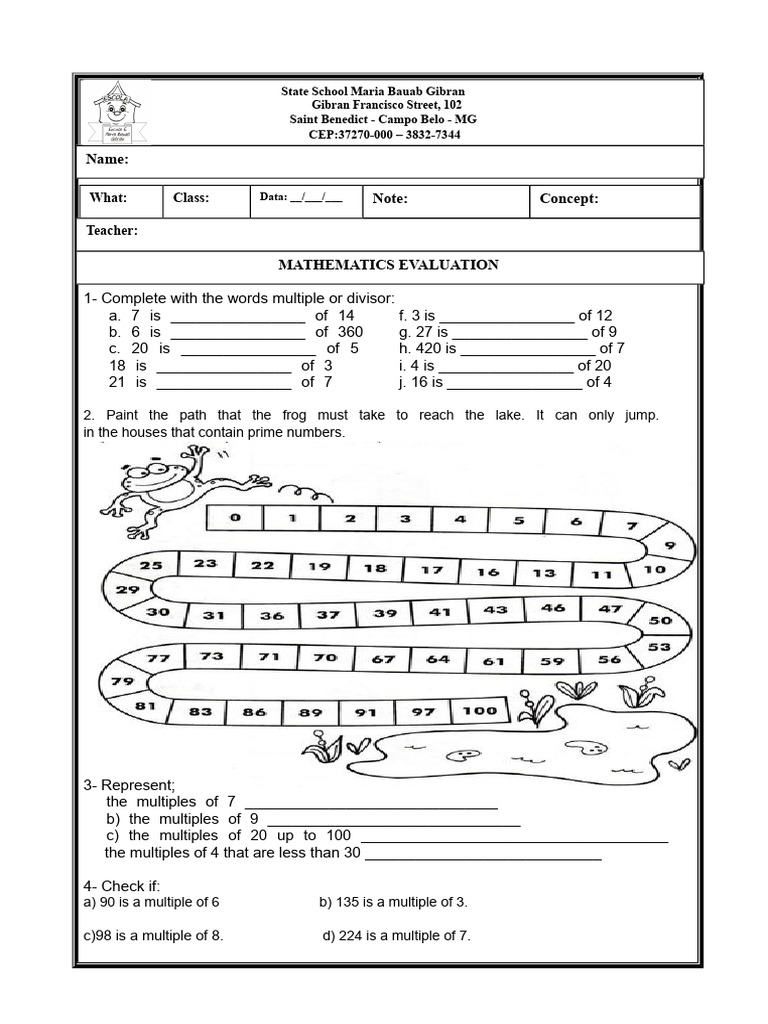 Math Evaluation LCM and GCD | PDF | Mathematics | Number Theory