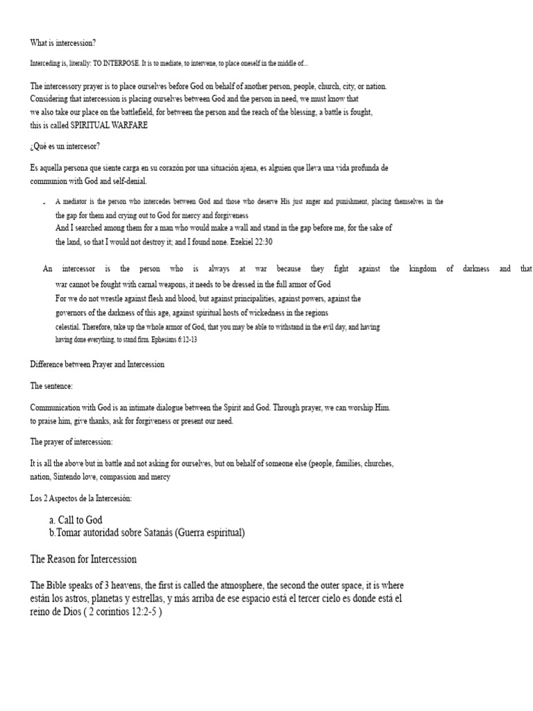 What Is Intercession? | PDF | Intercession | Spirituality