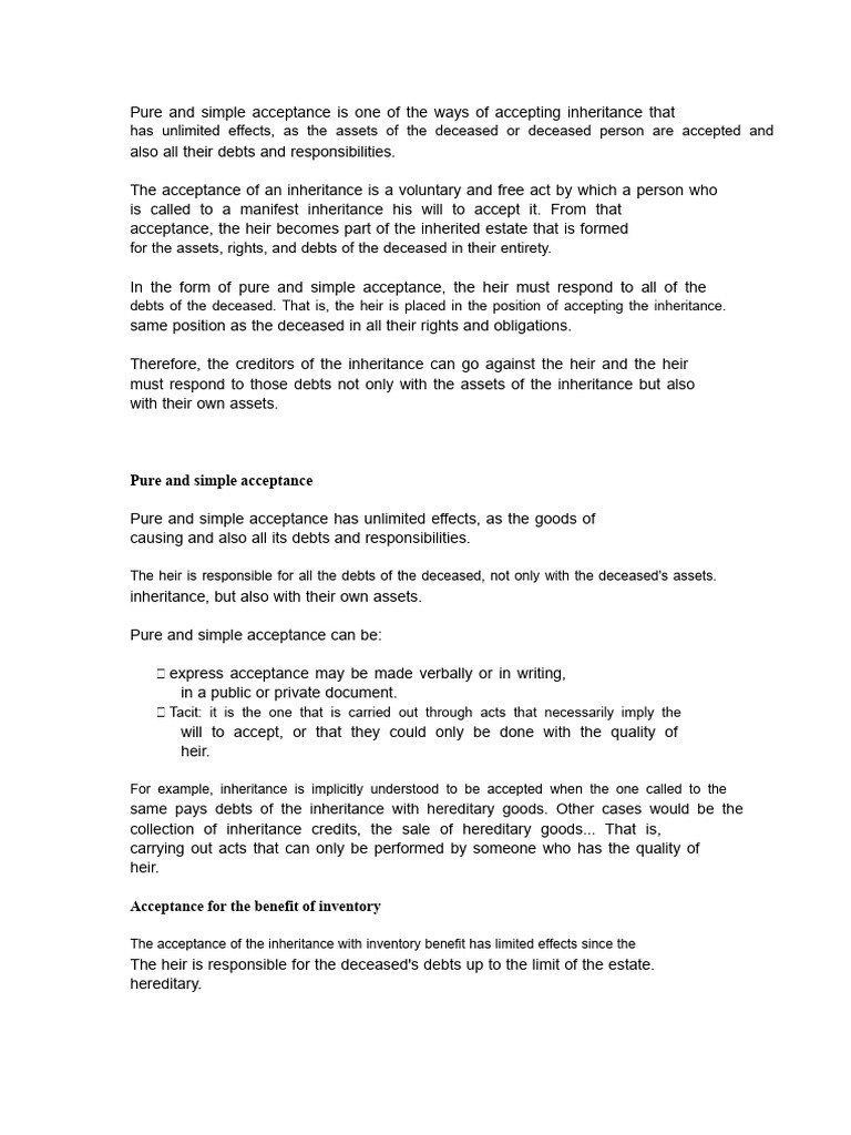 Relationship Between Heirs and Third Parties | PDF | Inheritance | Will ...