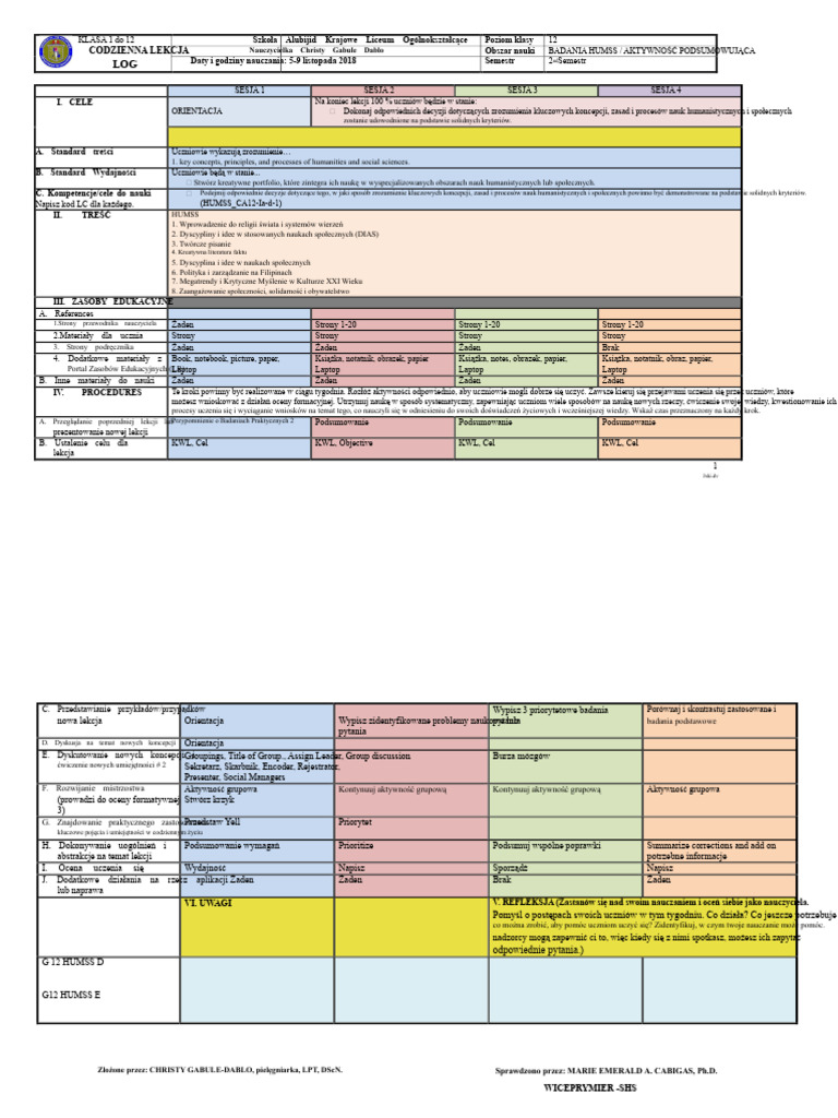 HUMSS Badania 1. DLL Deped | PDF