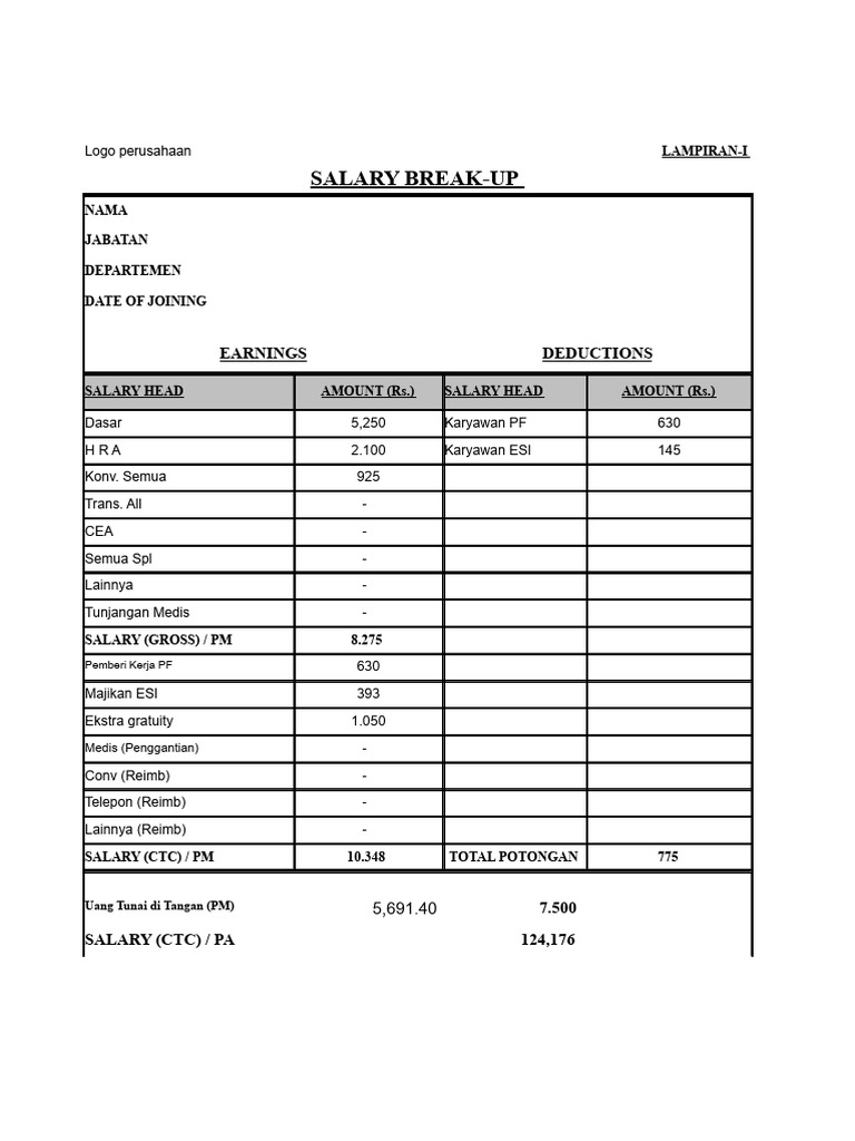 Slip Gaji-Format 547 | PDF