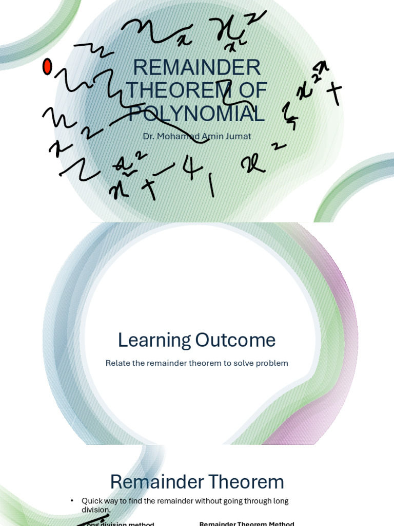 Mathematics Remainder Theorem | PDF