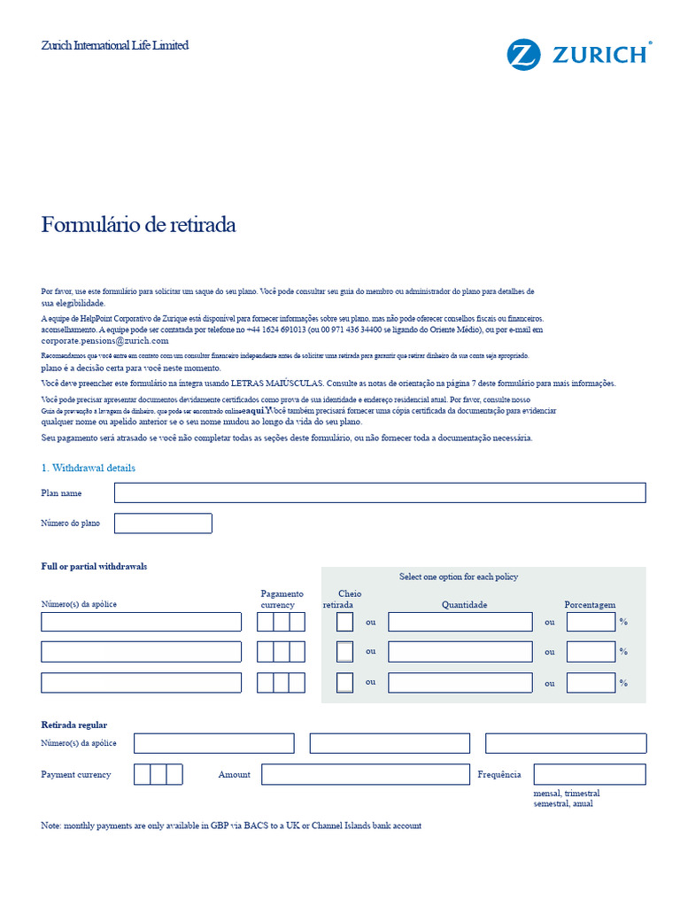 Formulário Padrão de Retirada | PDF | Emirados Árabes Unidos ...