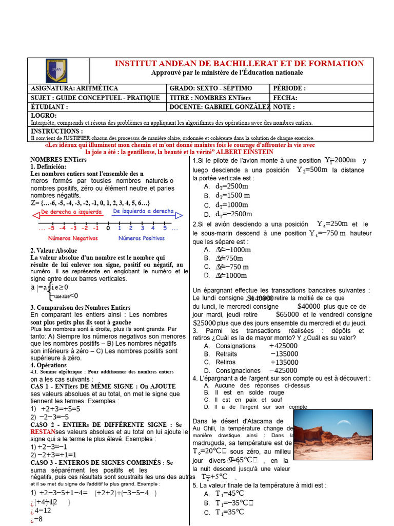 Guide Pratique sur les Nombres Entiers | PDF | Entier naturel | Nombre