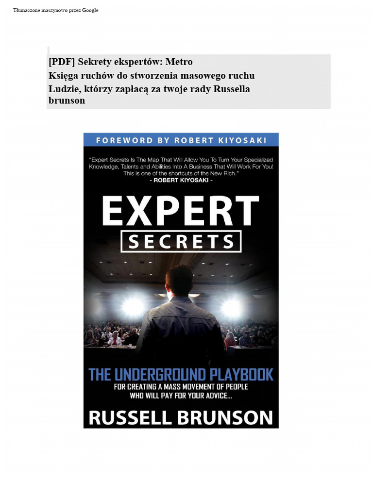 PDF Expert Secrets by Russell Brunson | PDF