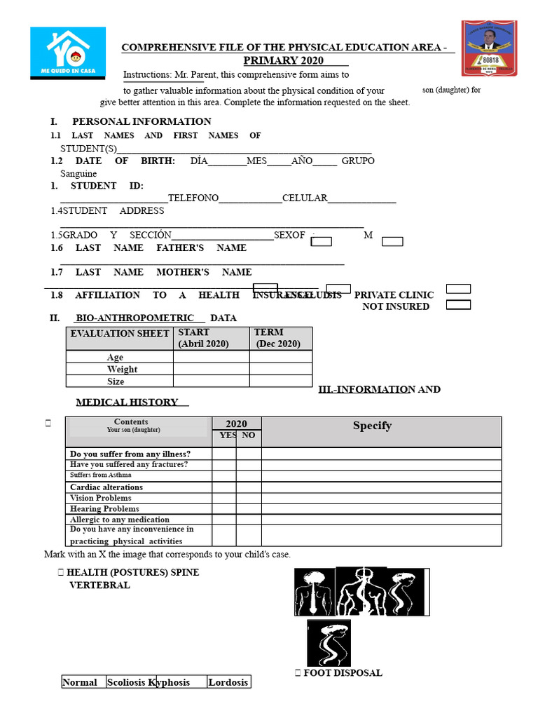 SHEET - PHYSICAL EDUCATION Primary | PDF