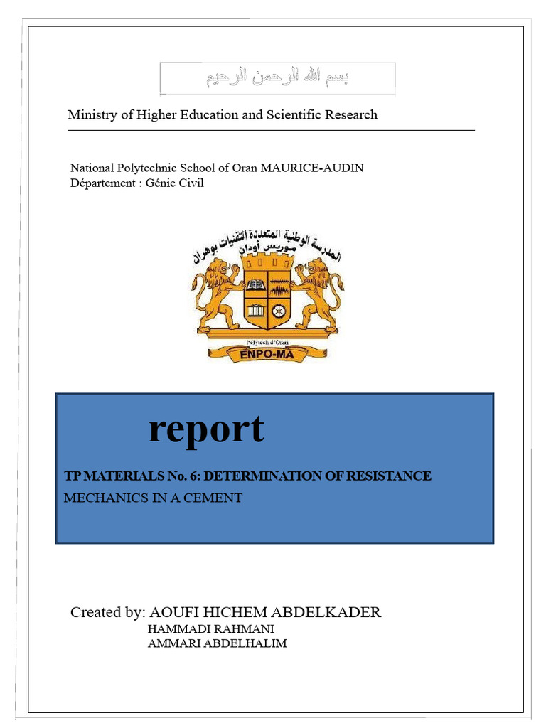 TP MATERIALS MECHANICAL STRENGTH CEMENT | PDF | Concrete | Cement
