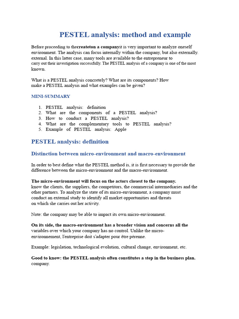 PESTEL Analysis Method and Example | PDF | Smartphone | Innovation