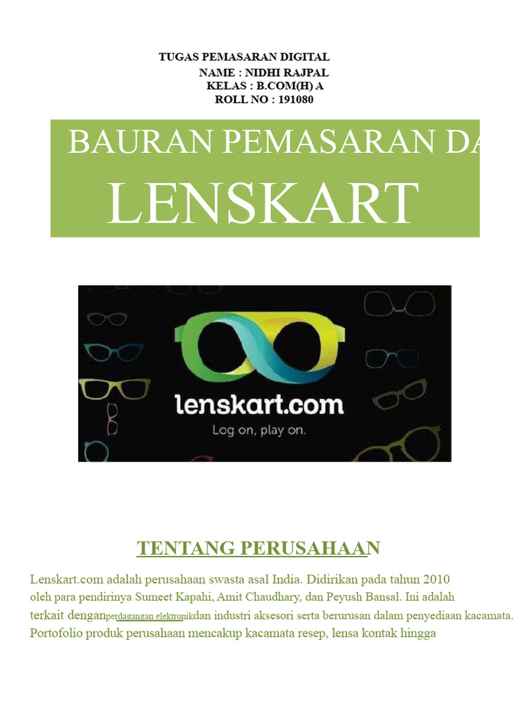 Strategi Pemasaran Lenskart di India | PDF