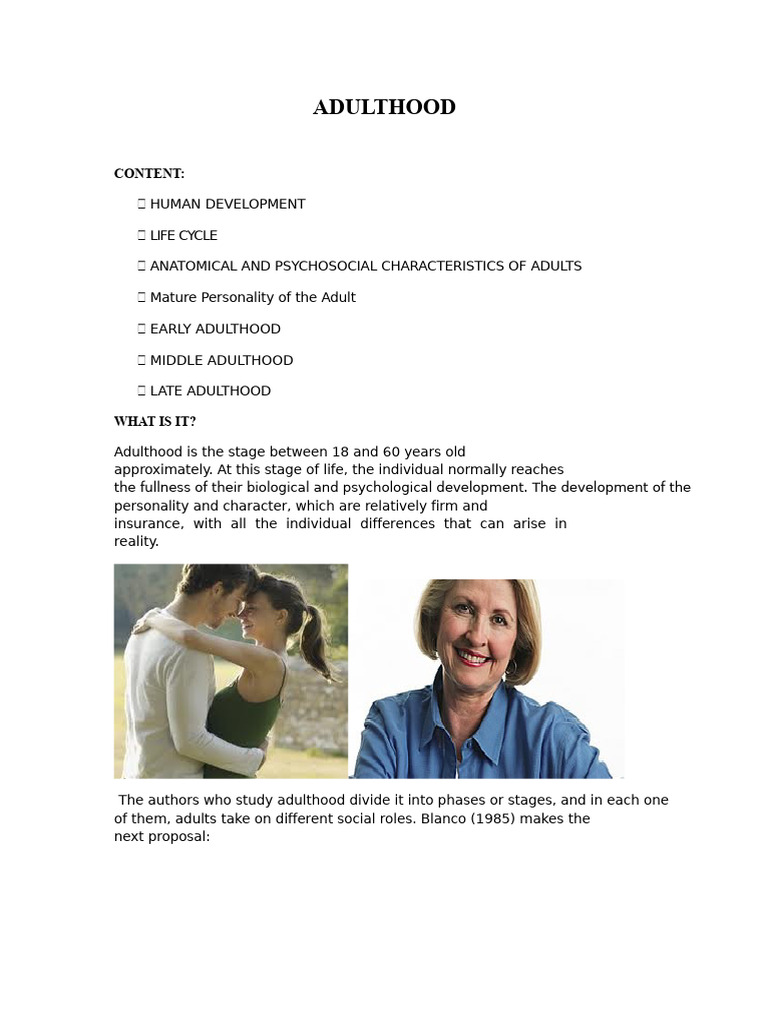 Adulthood | PDF | Adults | Testosterone