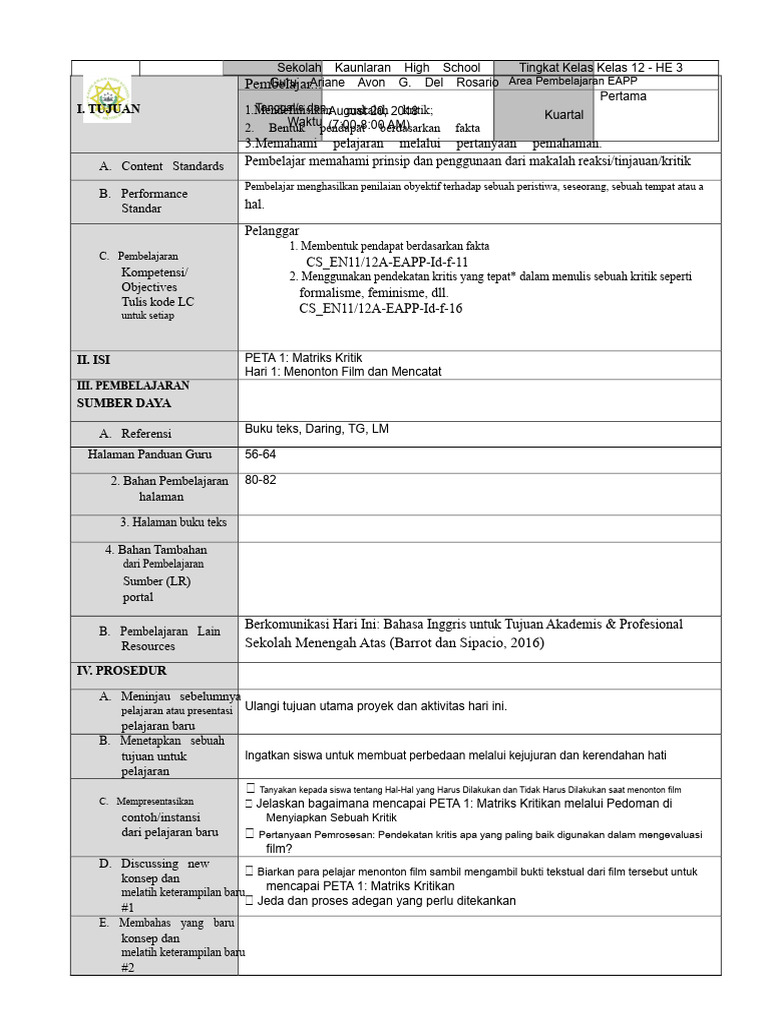 DLP - EAPP Konsep 17 Agustus | PDF