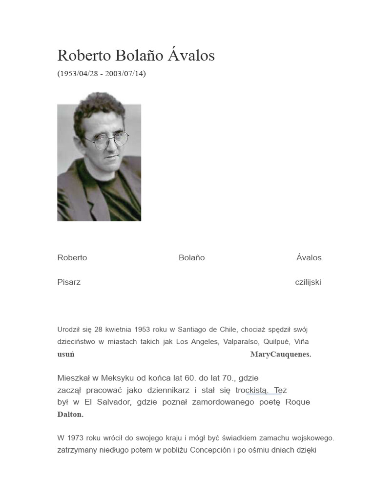 Roberto Bolaños | PDF