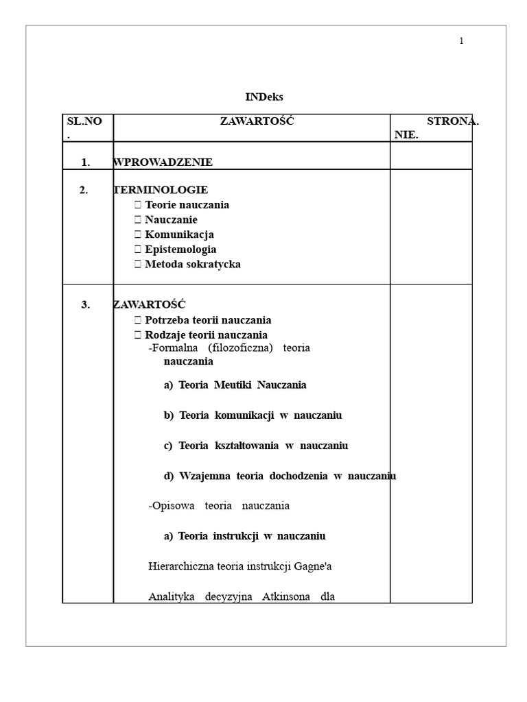 Teorie Nauczania | PDF