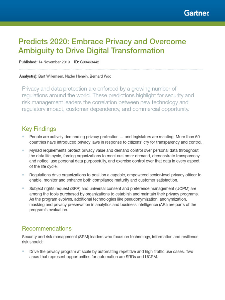 Privacy Trends and Compliance Strategies | PDF | Privacy | Regulatory ...