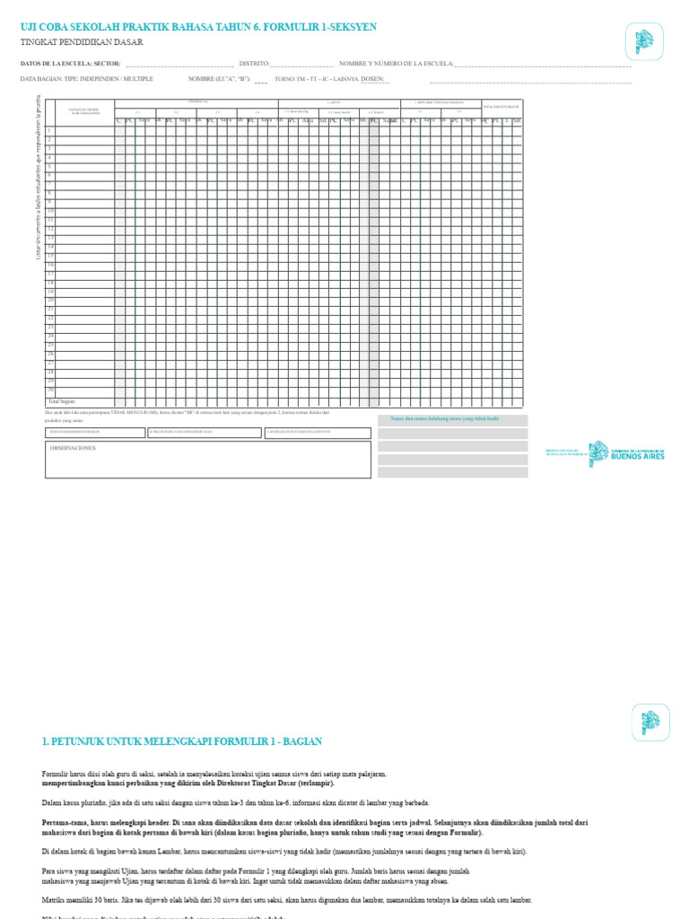 Formulir 1 PDL | PDF