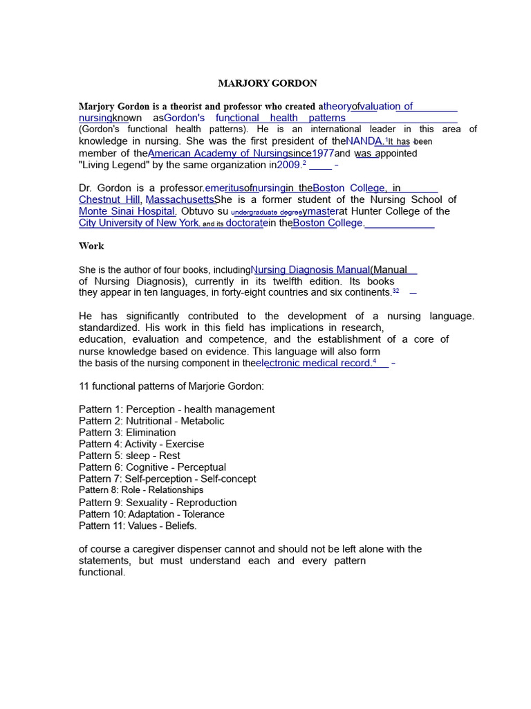 MARJORY GORDON.docx | PDF | Perception | Psychological Concepts