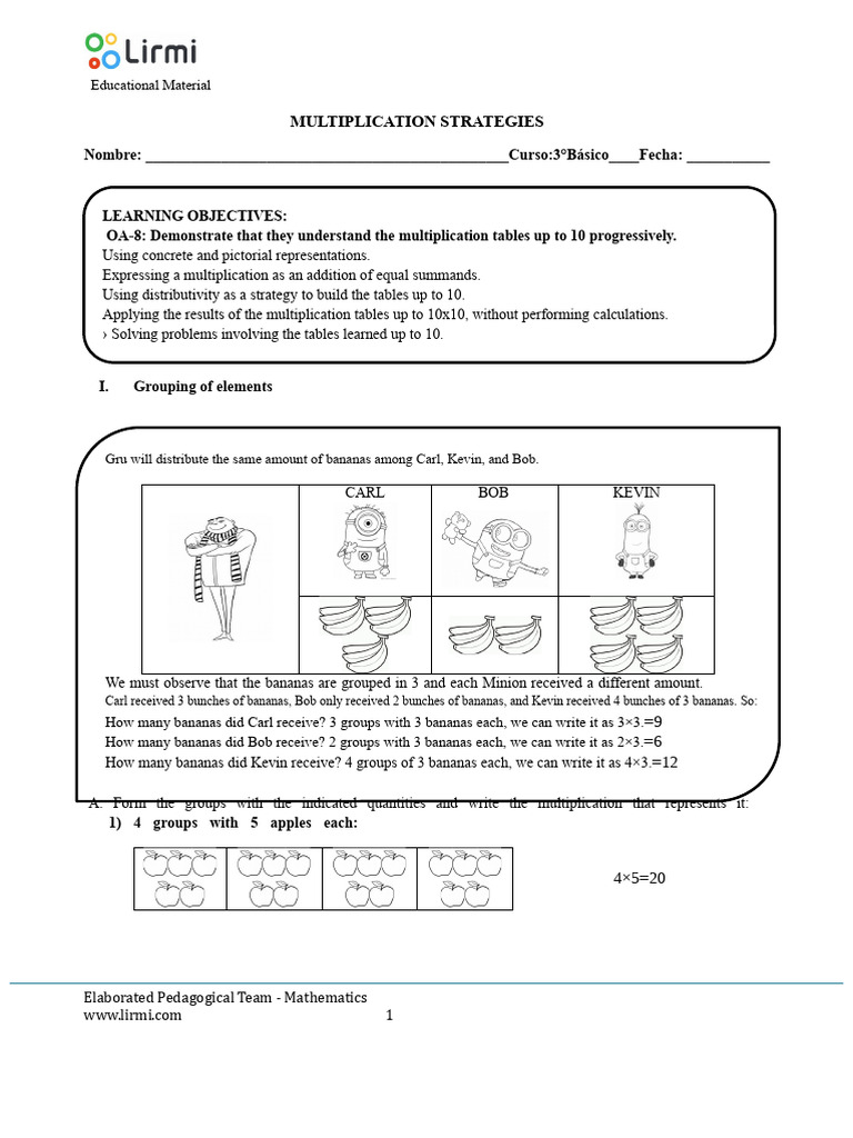 Oa-8 Third Grade - Mathematics | PDF | Multiplication | Mathematics