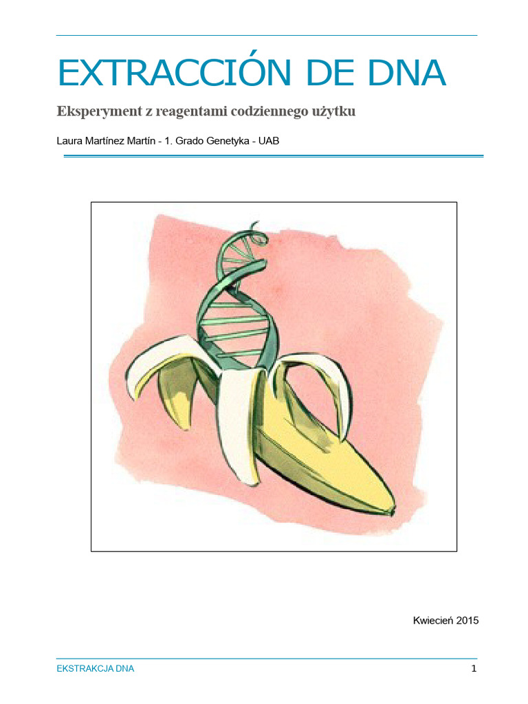 Ekstrakcja DNA - Banan | PDF