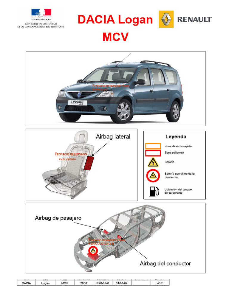 Ficha Renault-Dacia Logan MCR r90!07!0 Vor | PDF | Fabricantes de ...