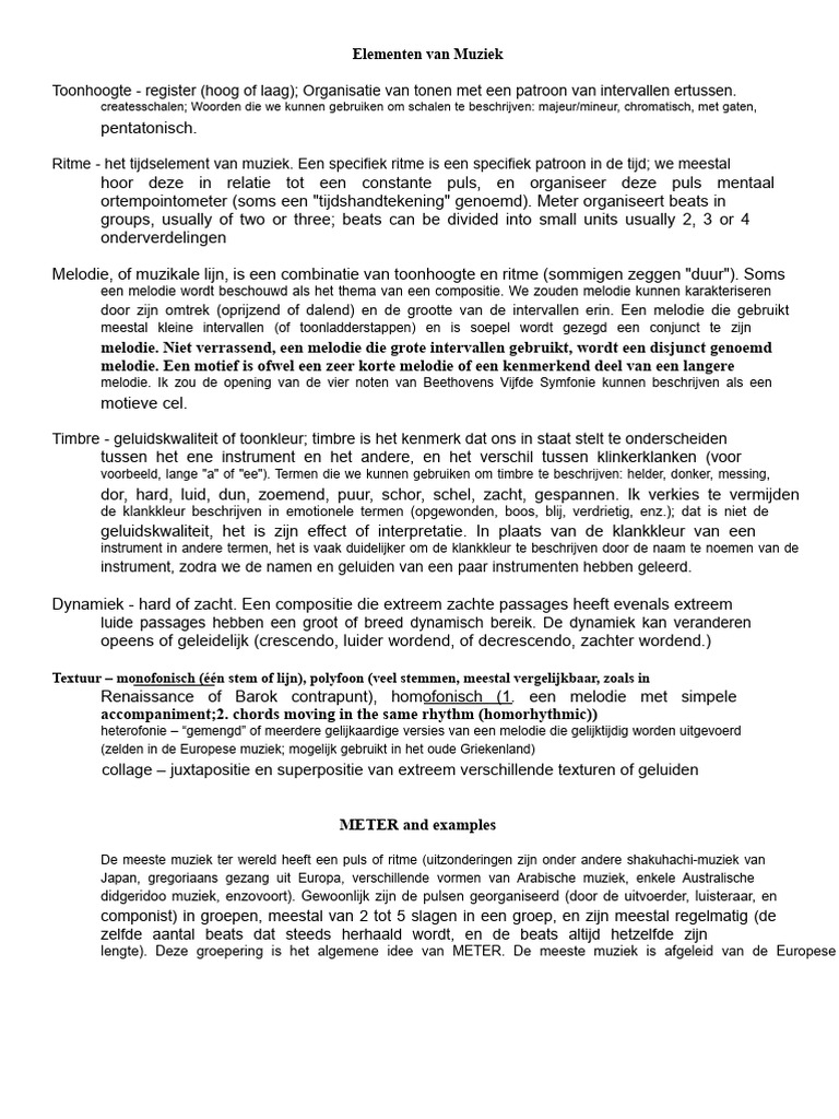 Elementen van Muziek | PDF