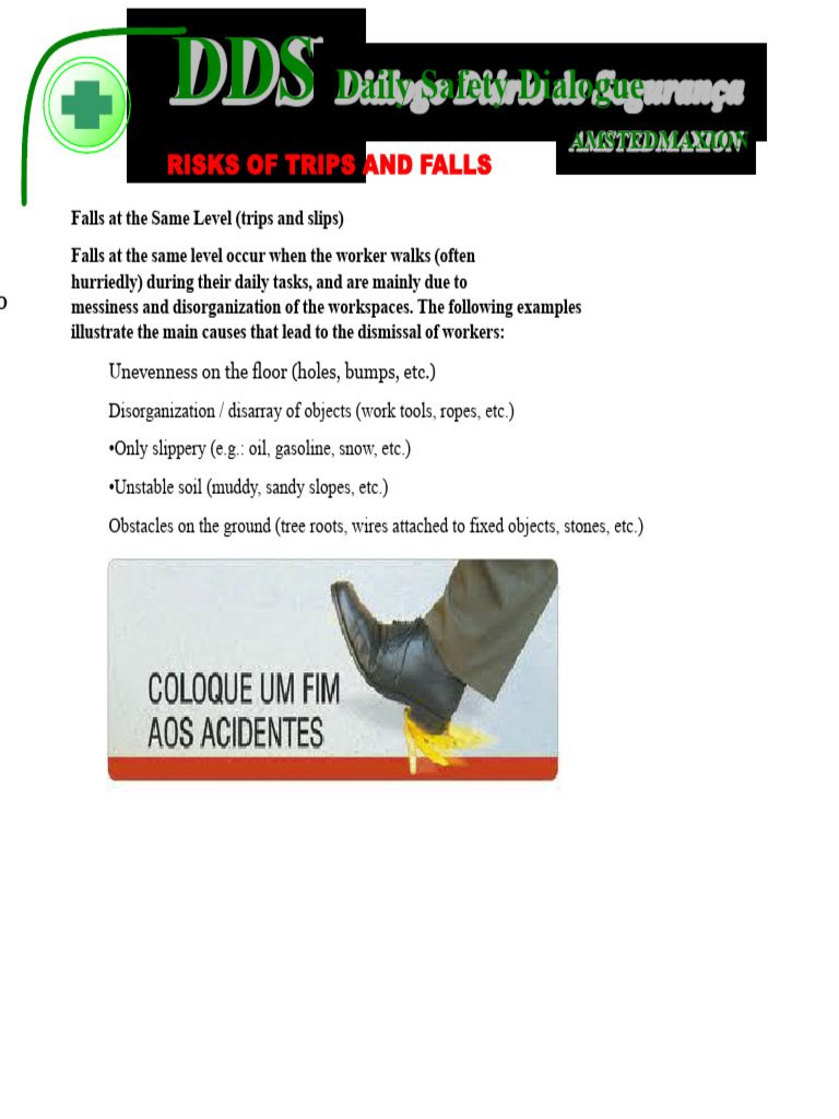 Dds Risk Of Trips And Falls Pdf