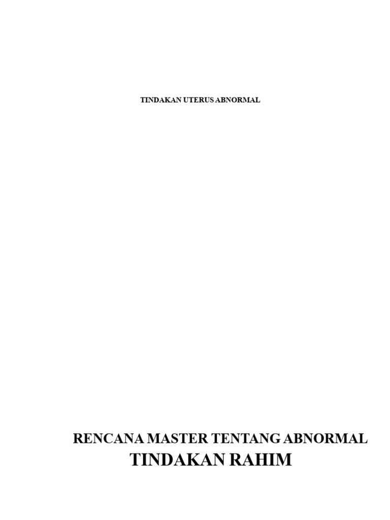 Tindakan Uterus Abnormal dalam Persalinan | PDF