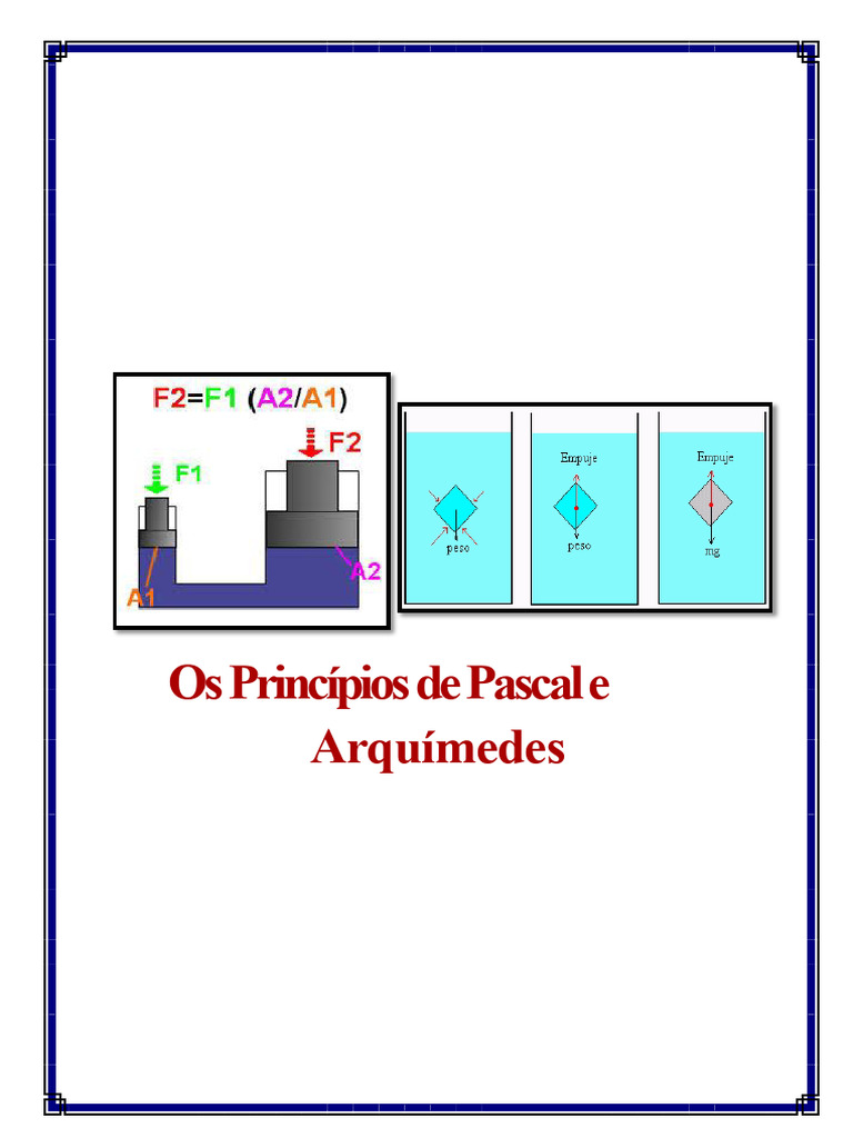 MONOGRAFIA Os Princípios de Pascal e Arquímedes | PDF | Flutuabilidade | Pressão