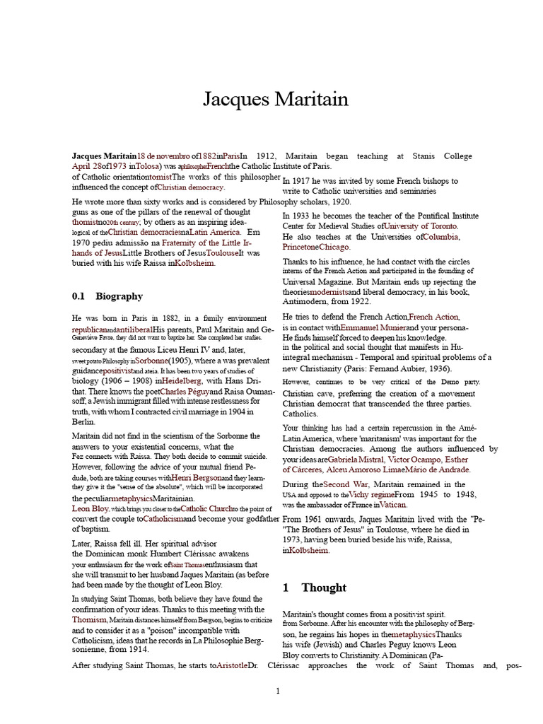 Jacques Maritain | PDF | Liberal Arts Education