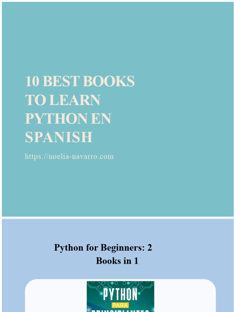 10 Best Python Books in Spanish | PDF